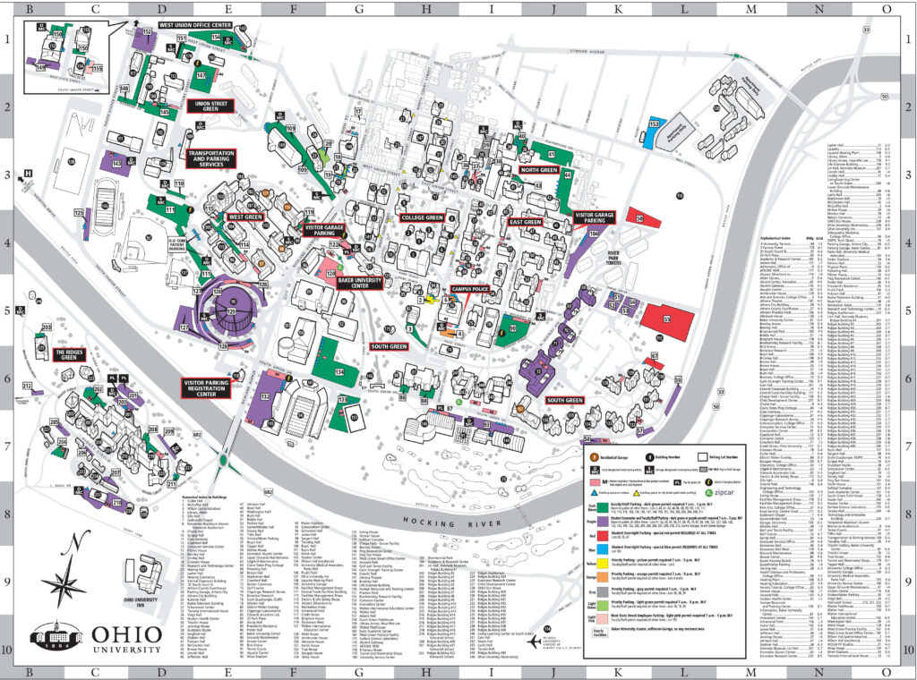 Map Of Ohio University Athens Campus | Maps Of Ohio