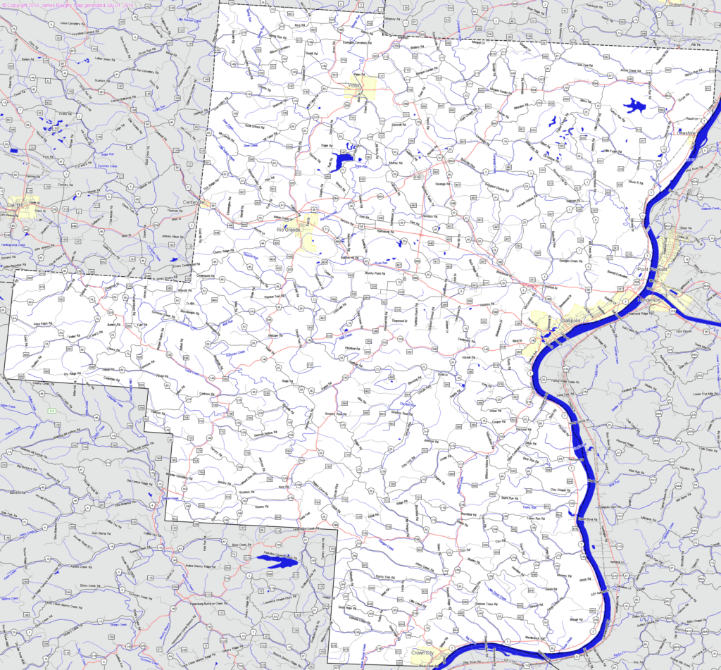 Bridgehunter Gallia County Ohio | Maps Of Ohio