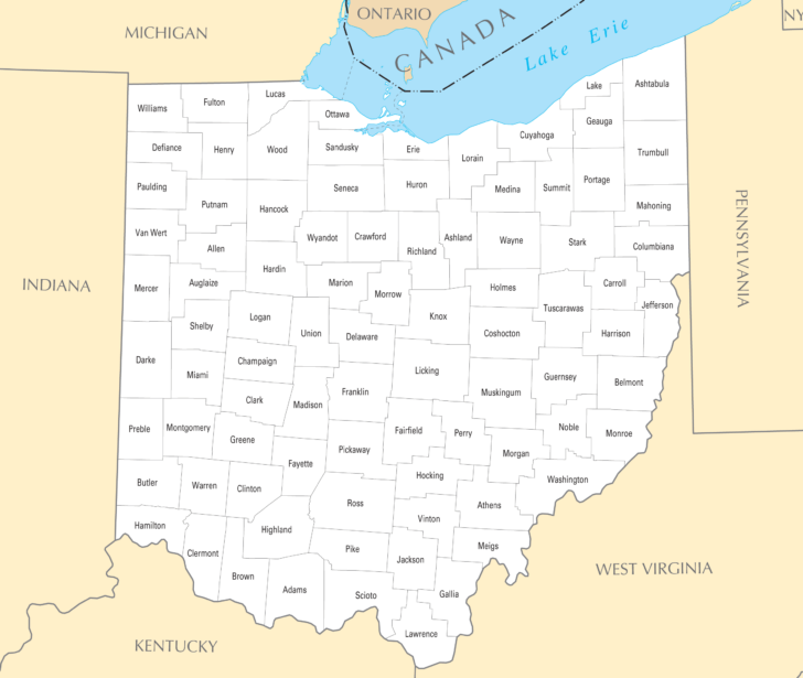 Ohio County Map Mapsof | Maps Of Ohio