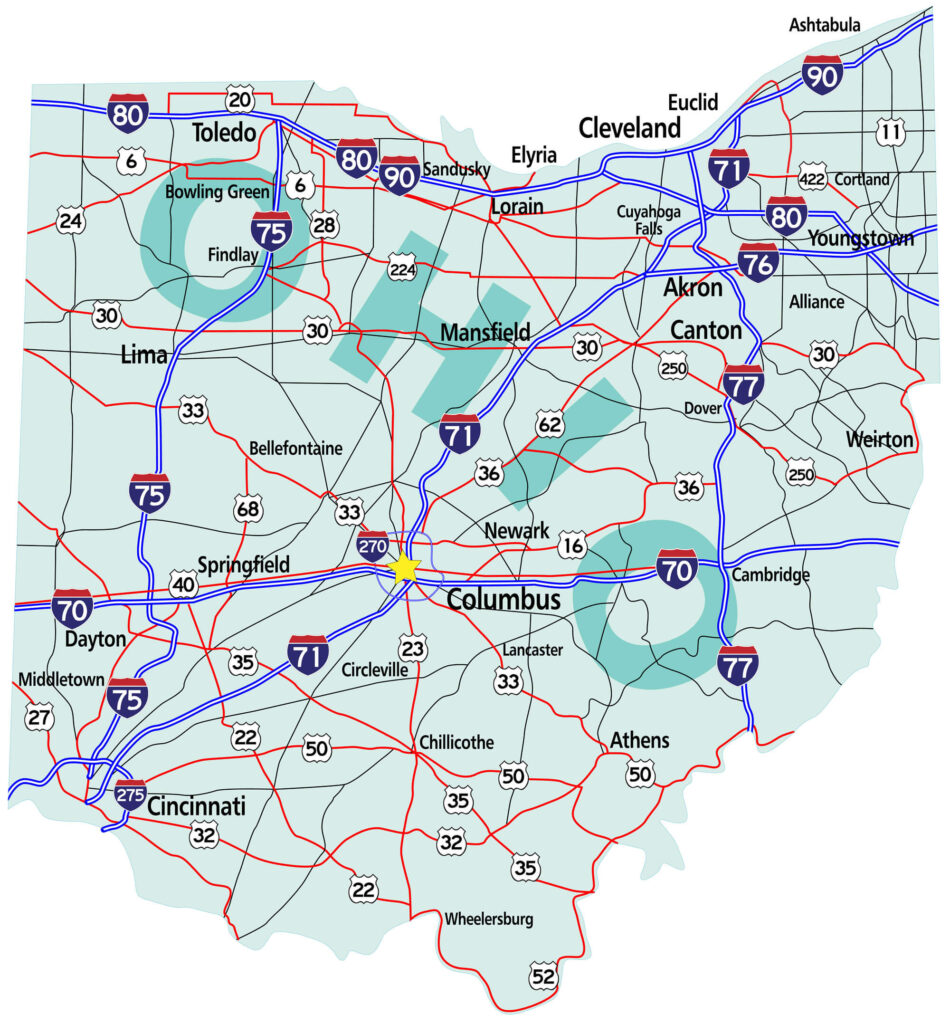 Road Map Of Ohio | Maps Of Ohio