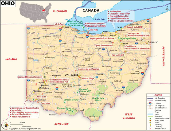 What Are The Key Facts Of Ohio Ohio Facts Answers | Maps Of Ohio
