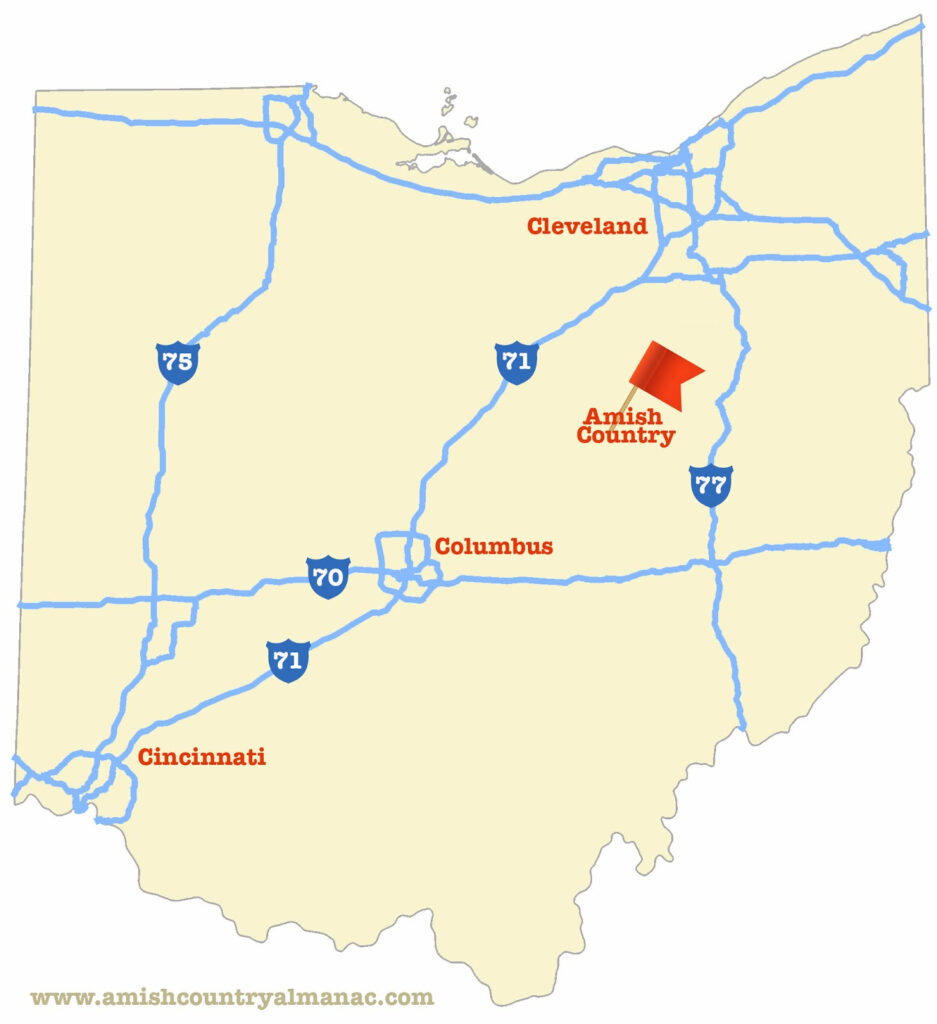 Map Of Amish Communities In Ohio | Maps Of Ohio