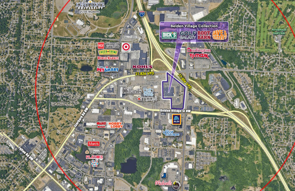 Map Of Belden Village Mall Canton Ohio | Maps Of Ohio