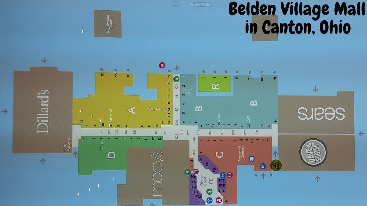 Map Of Belden Village Mall Canton Ohio | Maps Of Ohio