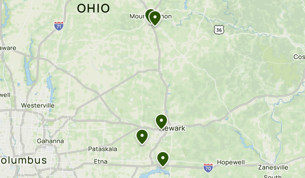 Heart of Ohio Bike Trail Map – Maps of Ohio