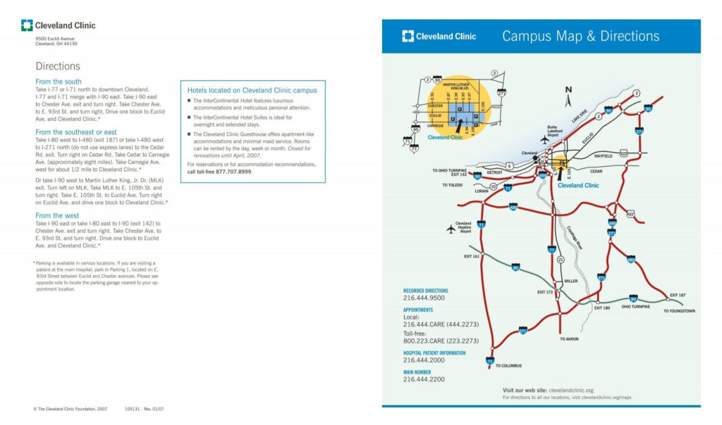 Map Of Cleveland Clinic In Cleveland Ohio | Maps Of Ohio