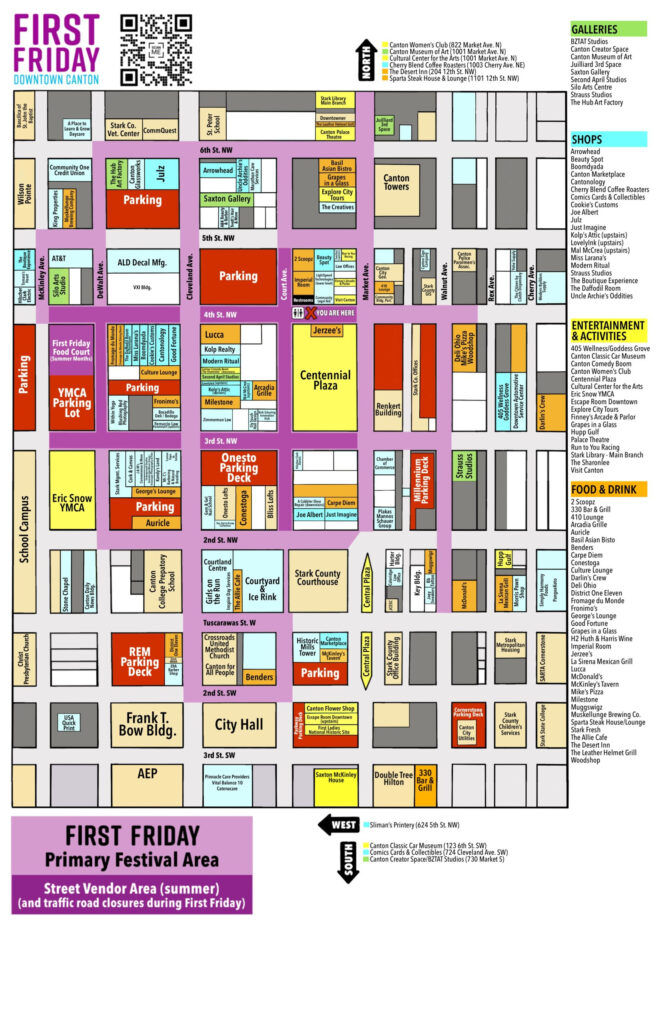 Map Of Downtown Canton Ohio | Maps Of Ohio