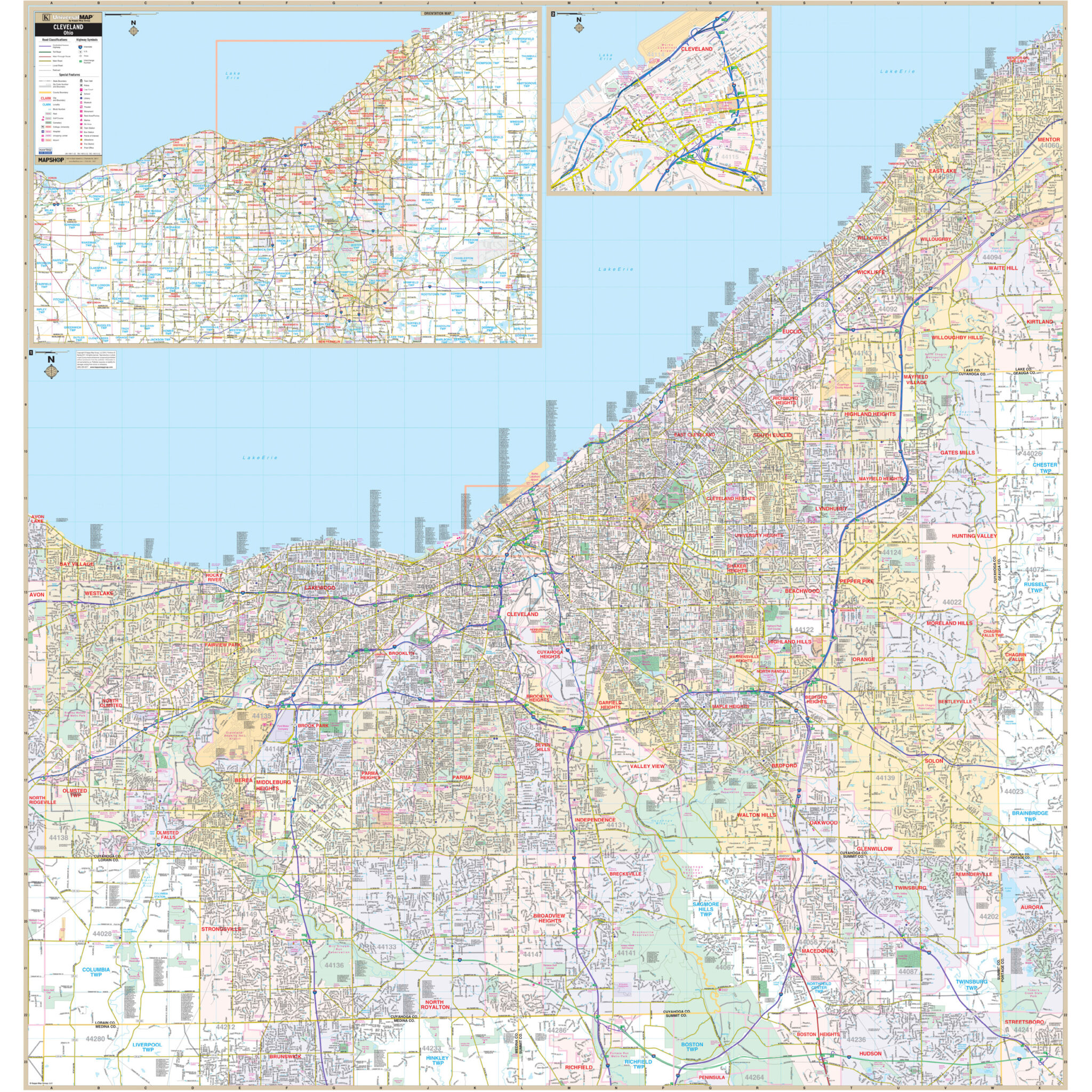Detailed Map Of Cleveland Ohio | Maps Of Ohio