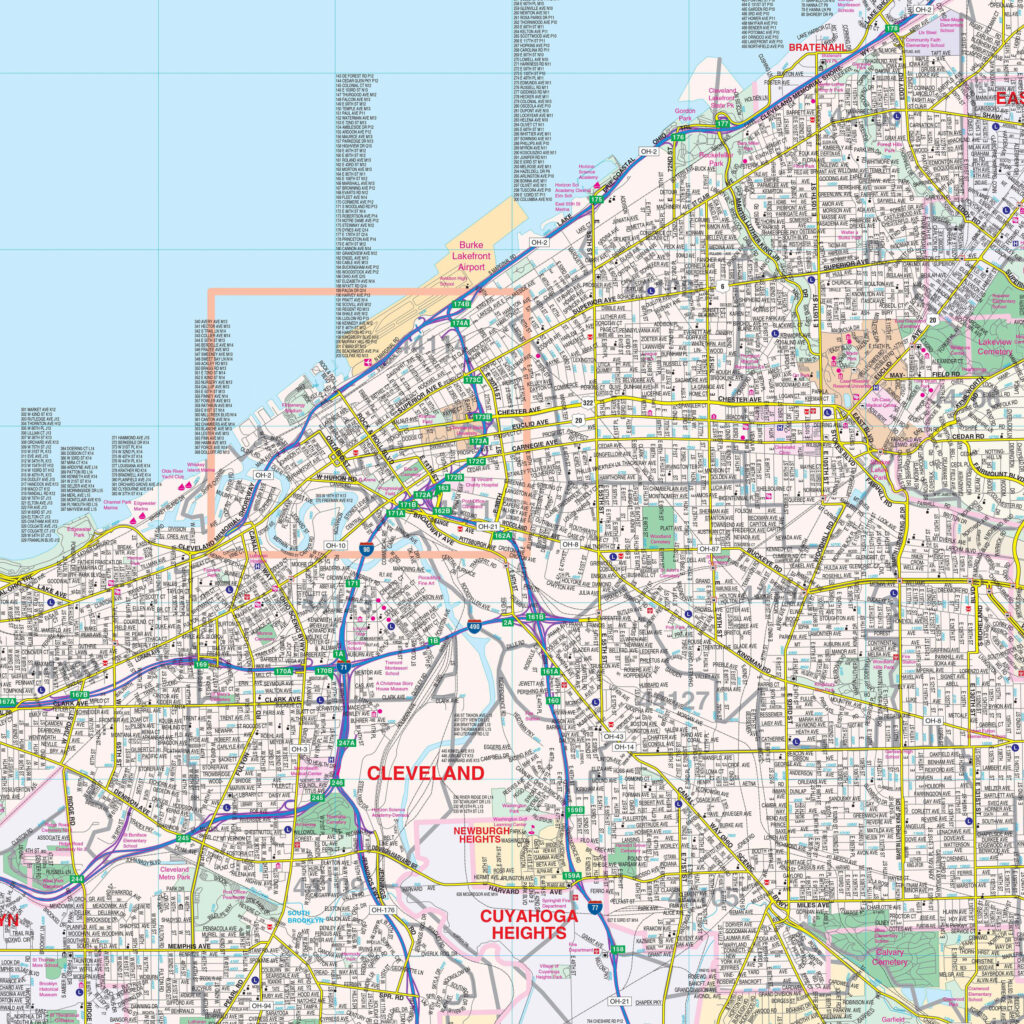 Printable Street Map Of Cleveland Ohio | Maps Of Ohio