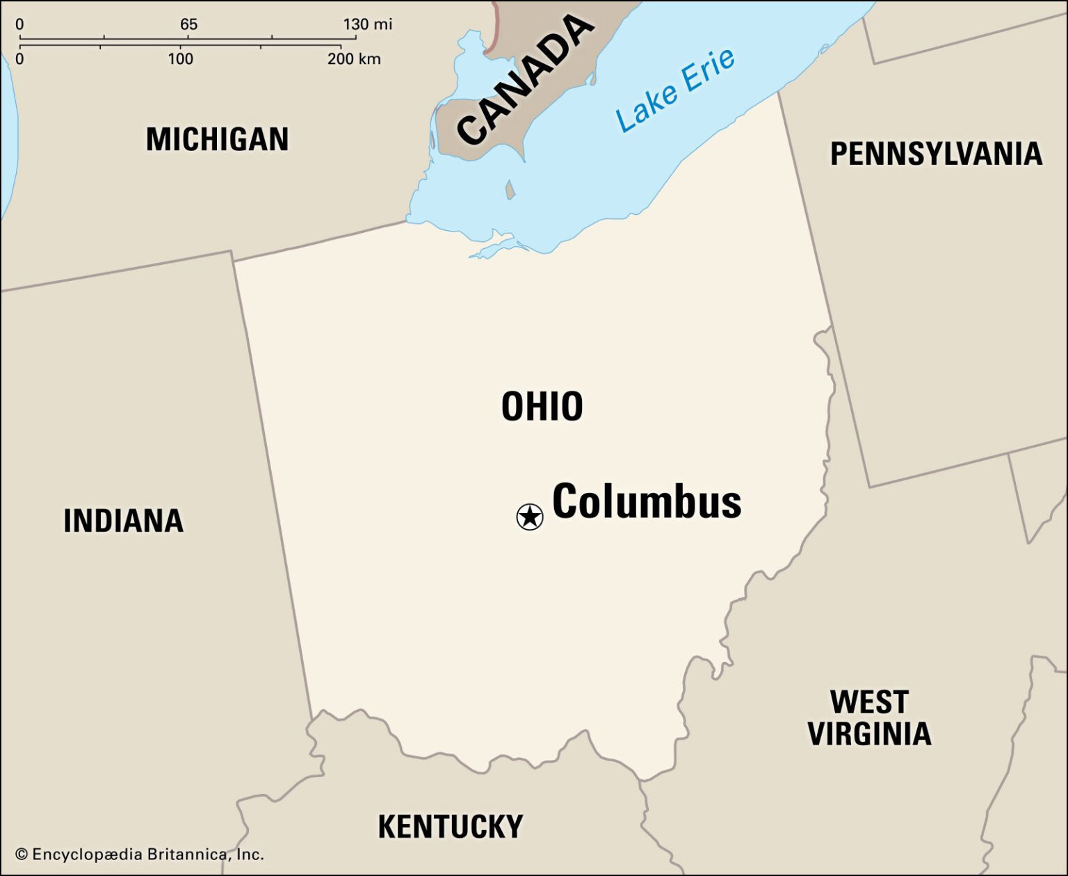 Map Of Ohio With Capital | Maps Of Ohio