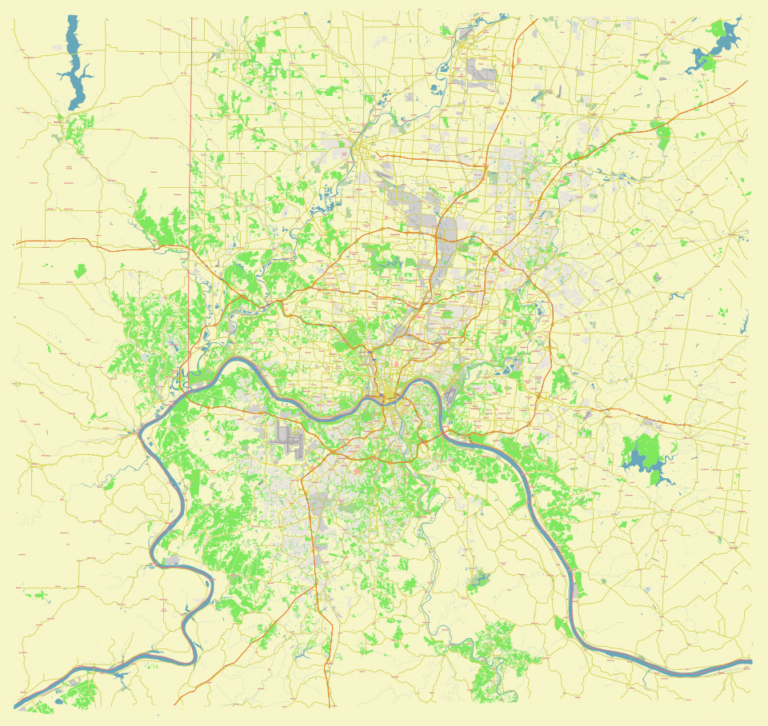 Road Map Of Cincinnati Ohio | Maps Of Ohio