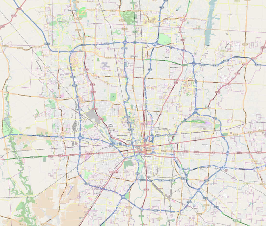 Printable Map Of Columbus Ohio | Maps Of Ohio