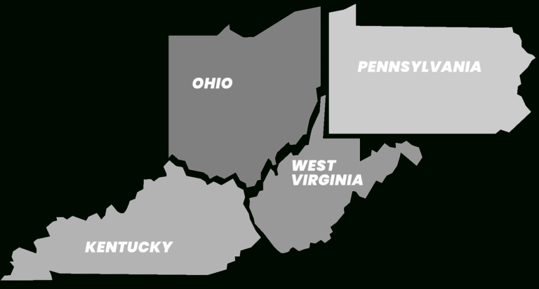 Map Of Ohio West Virginia And Kentucky | Maps Of Ohio