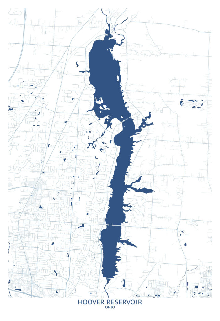 Map Of Hoover Reservoir Ohio | Maps Of Ohio