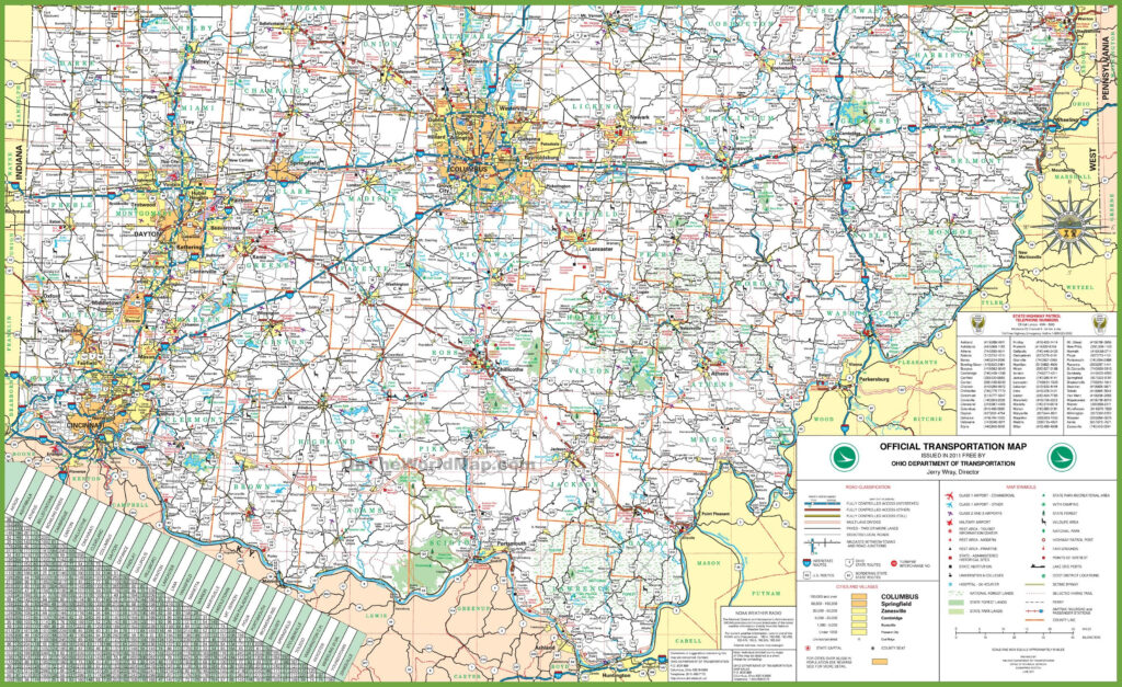 Map Of Counties In Southern Ohio | Maps Of Ohio