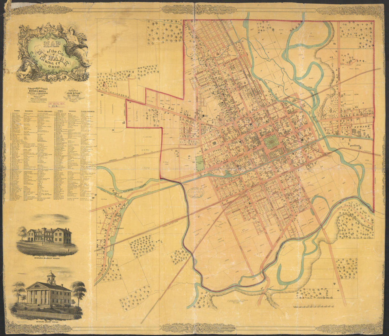 City Map Of Newark Ohio | Maps Of Ohio