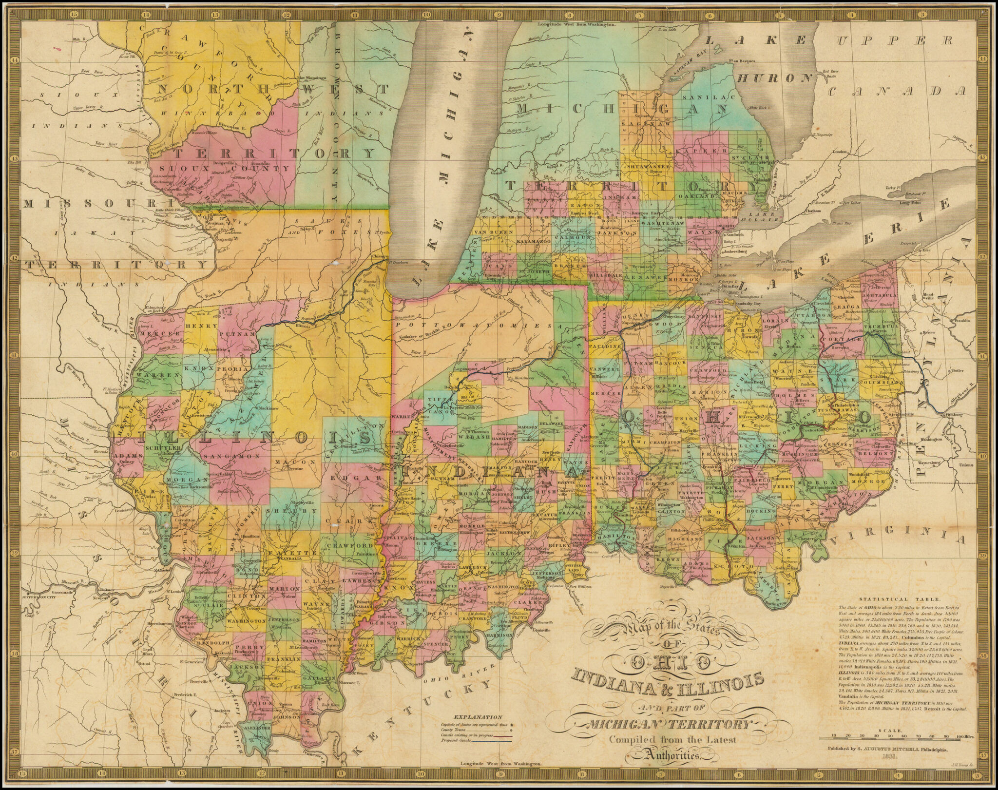 Map Of Ohio Indiana And Illinois | Maps Of Ohio
