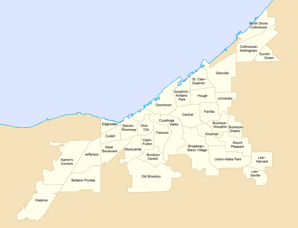 City Map Of Cleveland Ohio | Maps Of Ohio