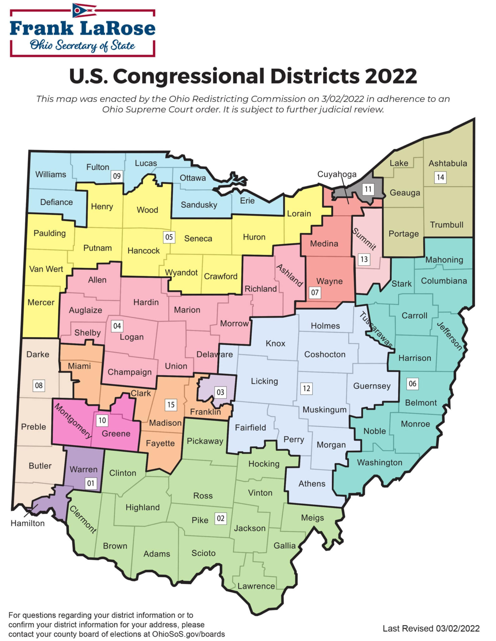 Ohio Court Of Appeals District Map | Maps Of Ohio