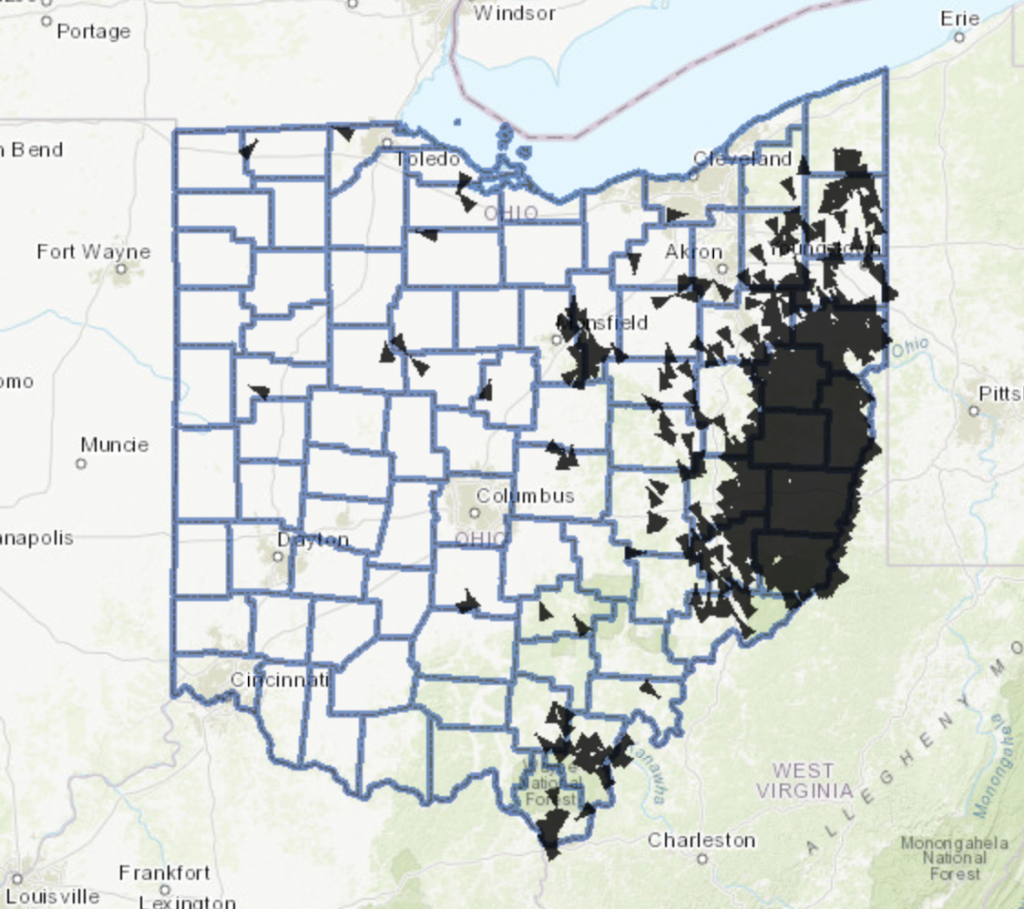 Oil And Gas Fields Map Of Ohio | Maps Of Ohio