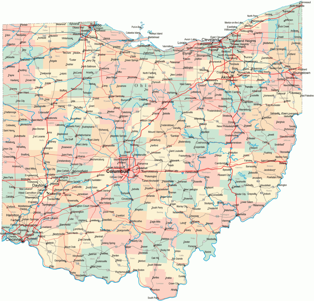 Road Map Of Central Ohio | Maps Of Ohio