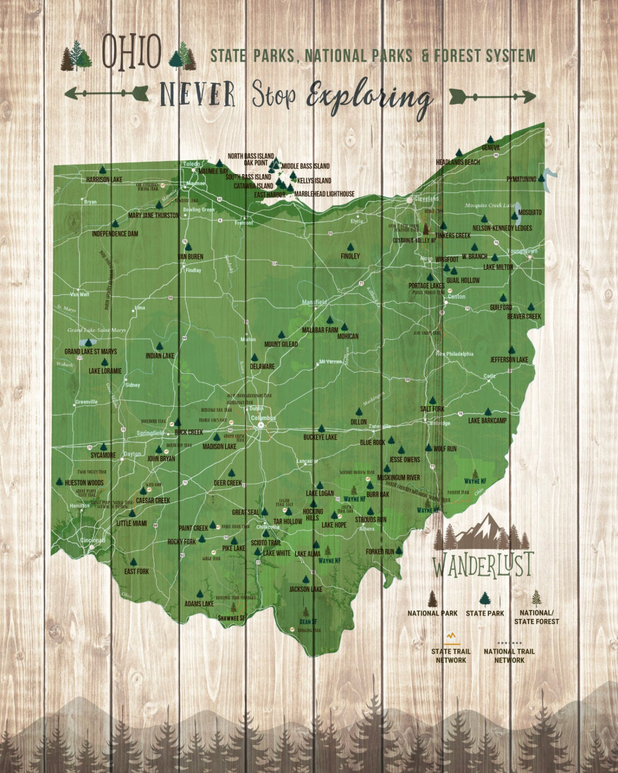 Map Of Ohio State Parks With Camping | Maps Of Ohio