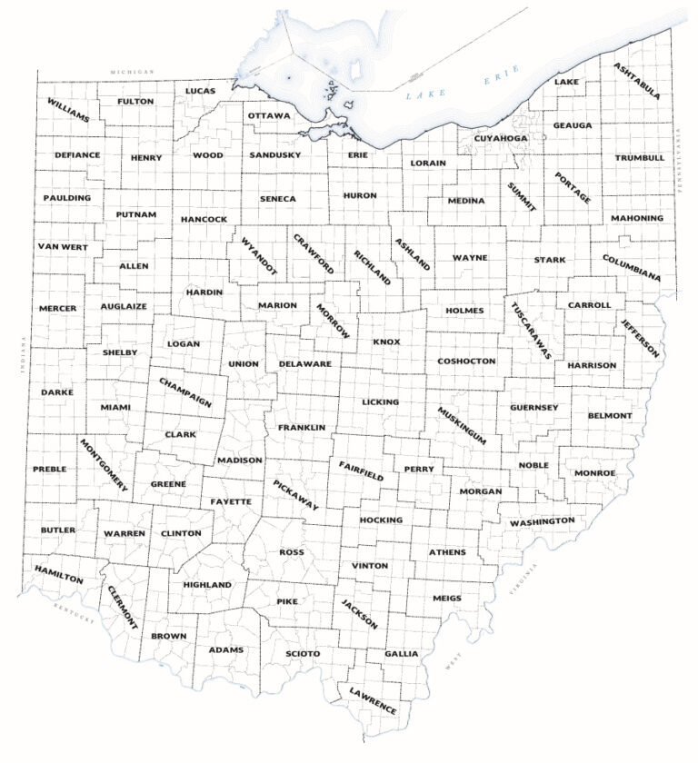 Map Of All The Counties In Ohio | Maps Of Ohio