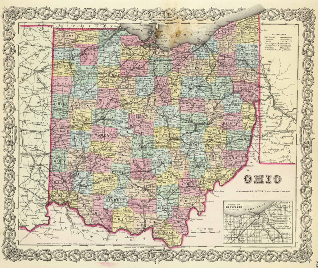 Map Of Ohio Counties And Roads | Maps Of Ohio
