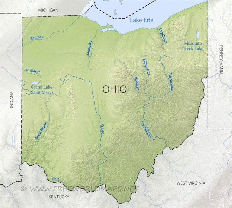Map Of US Ohio River | Maps Of Ohio