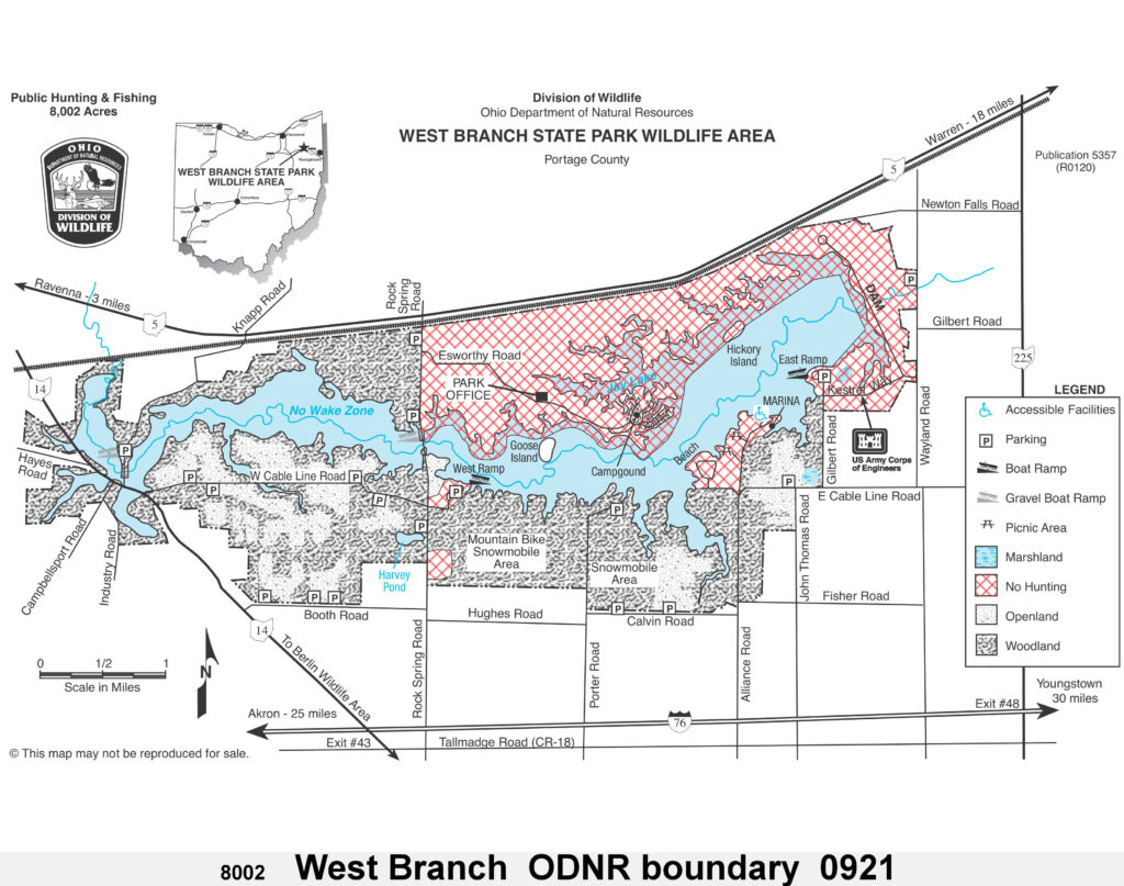 Map Of West Branch State Park Ohio | Maps Of Ohio