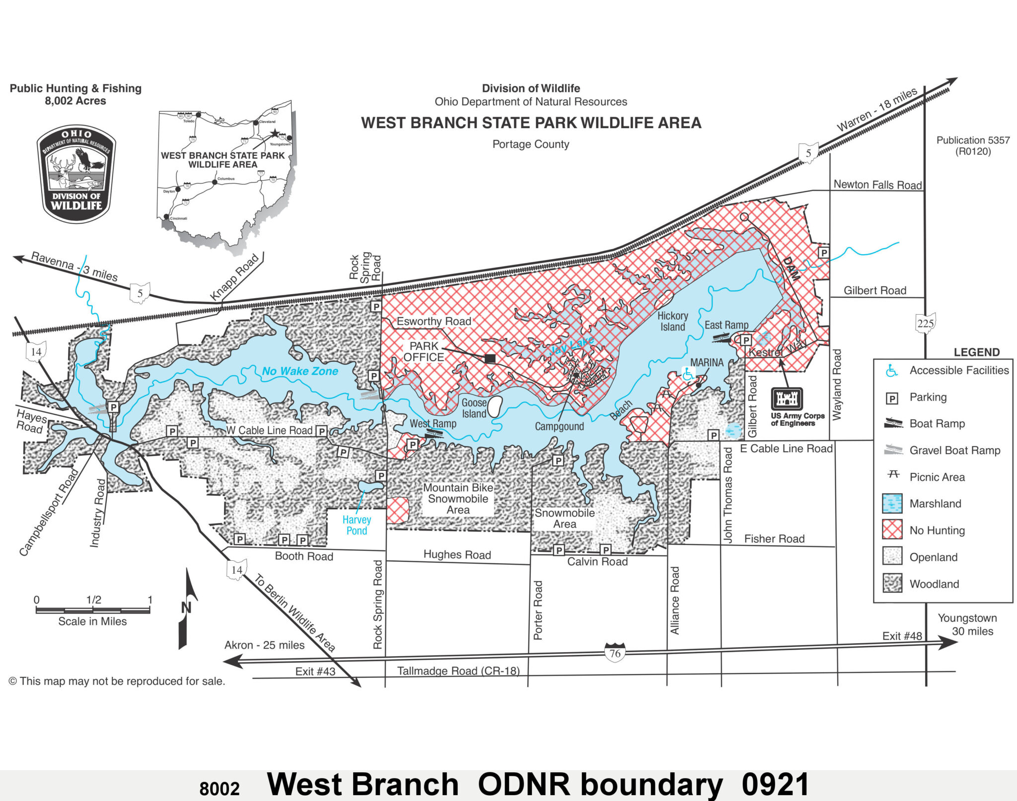 Map Of West Branch State Park Ohio | Maps Of Ohio