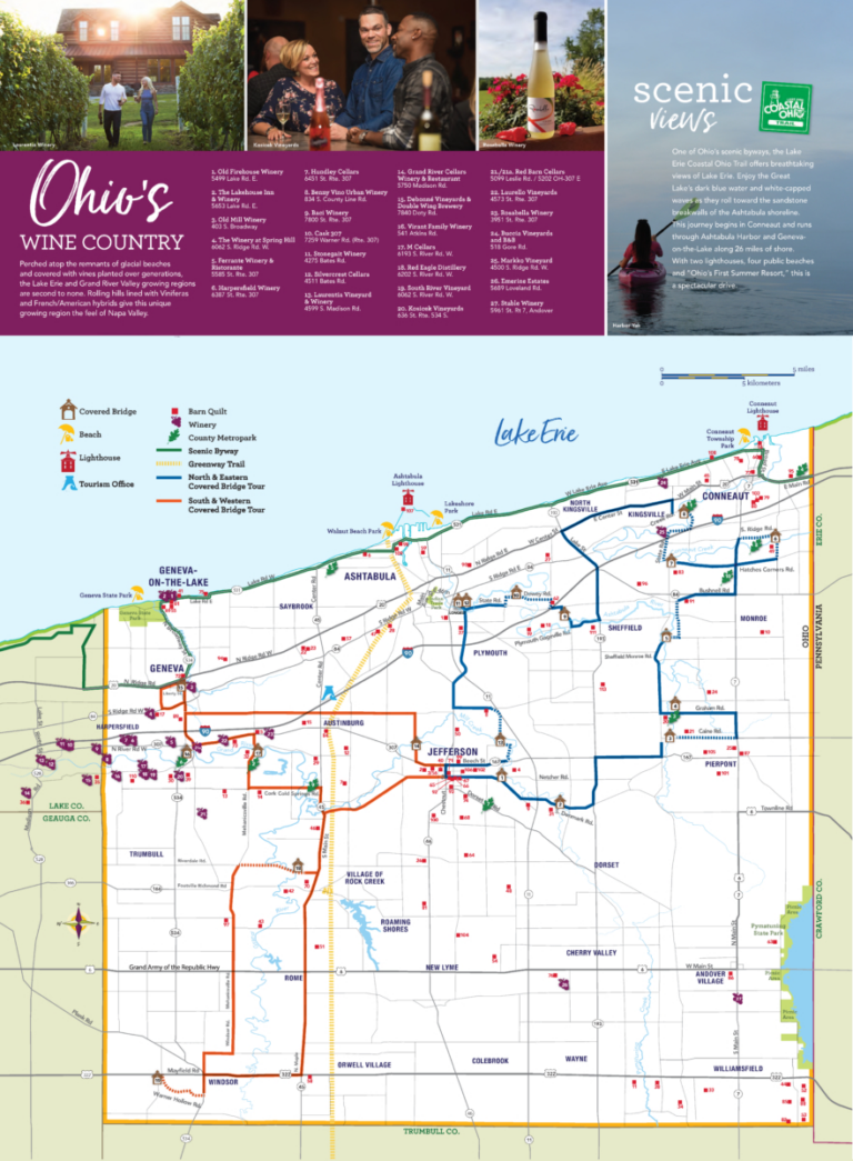 Covered Bridges Of Ohio Map | Maps Of Ohio