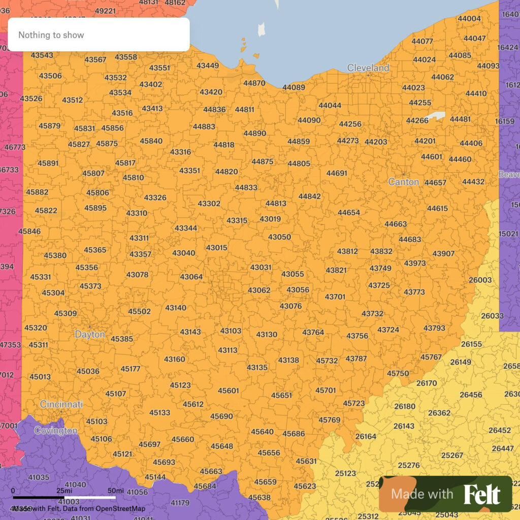 Map Of Ohio With Zip Codes | Maps Of Ohio